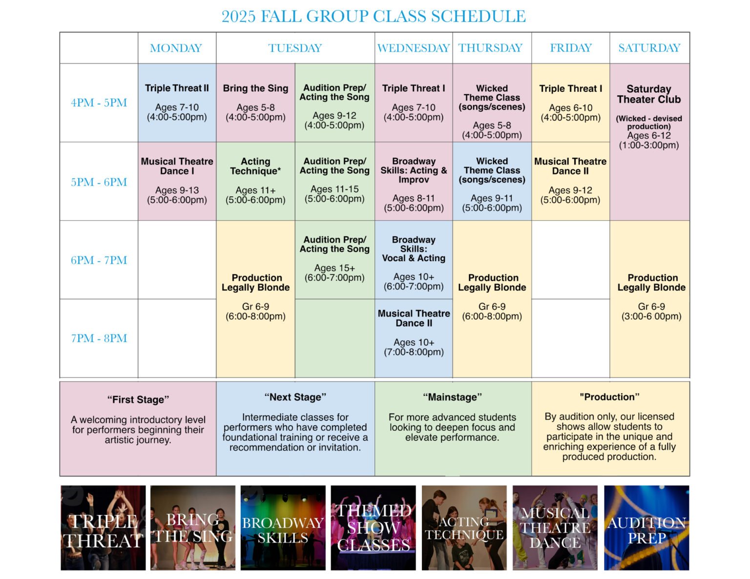 Fall Group Class Schedule Released | SELLWOOD STUDIO | Where talent grows